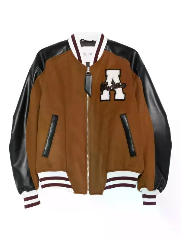 Attico College Bomber Jacket - Brown