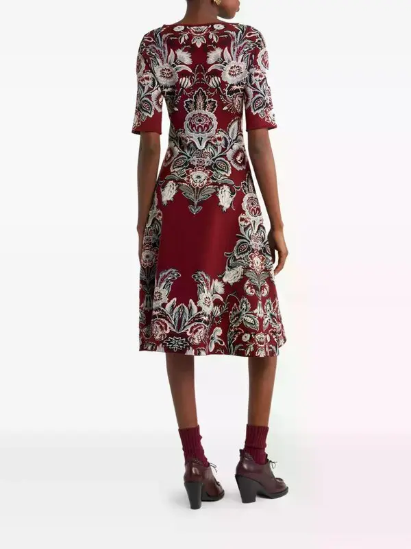 Etro Jacquard Floral Midi Dress
