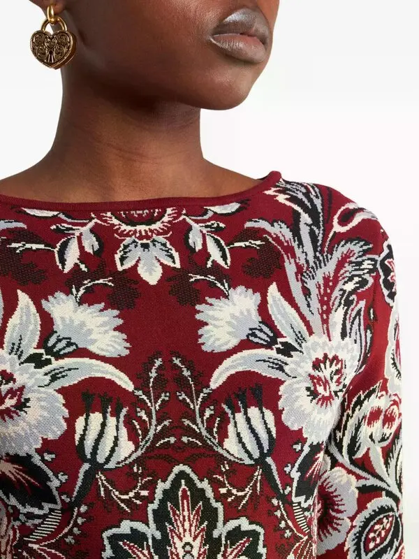 Etro Jacquard Floral Midi Dress
