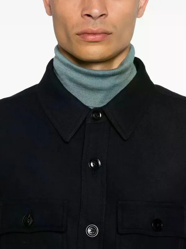 TOM FORD Flap-pocket Overshirt - Blue