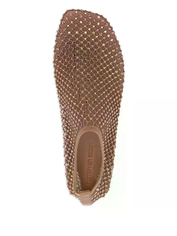 Christopher Esber Minette Crystal-embellished Ballet Flats - Brown
