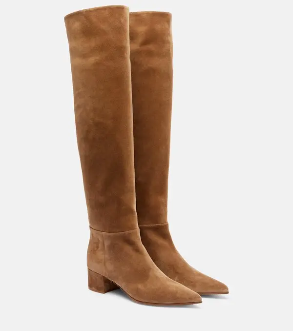 GIANVITO ROSSI 45 Suede Over-the-knee Boots - Brown