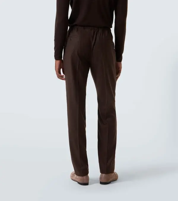 Rubinacci Virgin Wool Flannel Tapered Pants
