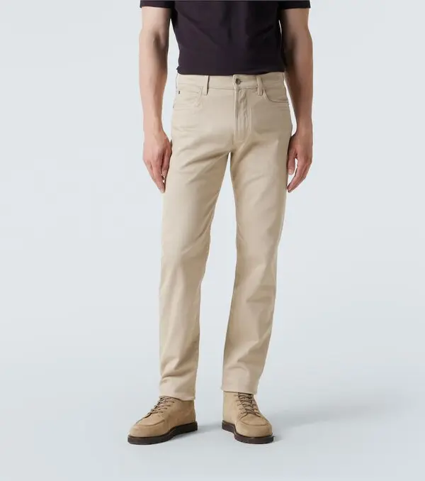 Loro Piana Cotton Straight-leg Trousers - Beige