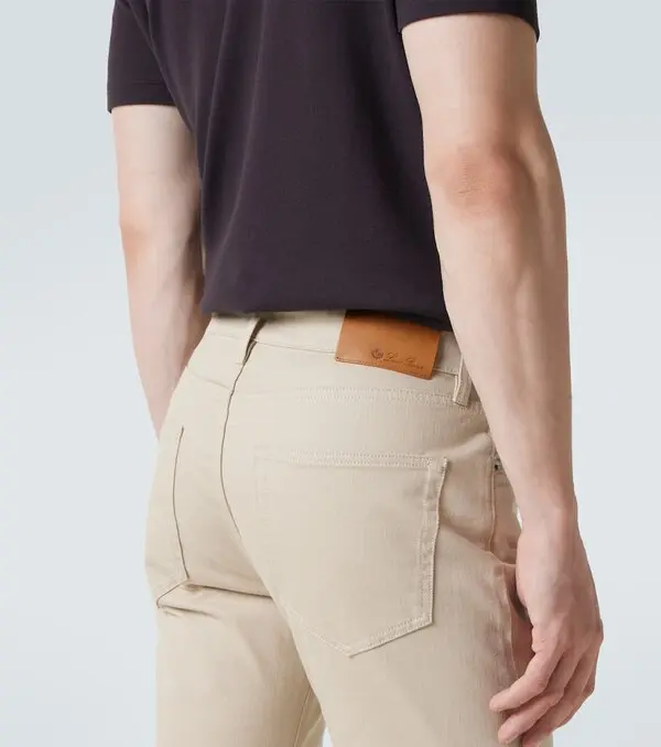 Loro Piana Cotton Straight-leg Trousers - Beige