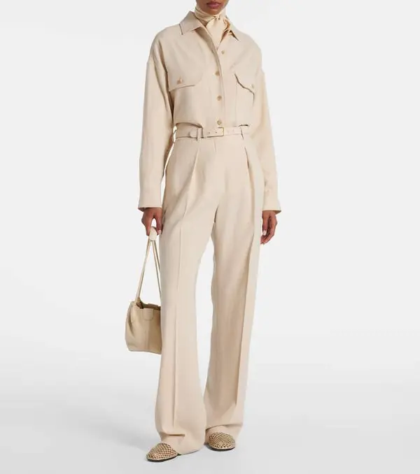 Loro Piana Linen And Wool Button-down Shirt