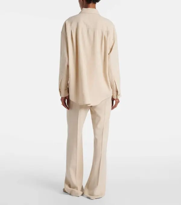 Loro Piana Linen And Wool Button-down Shirt