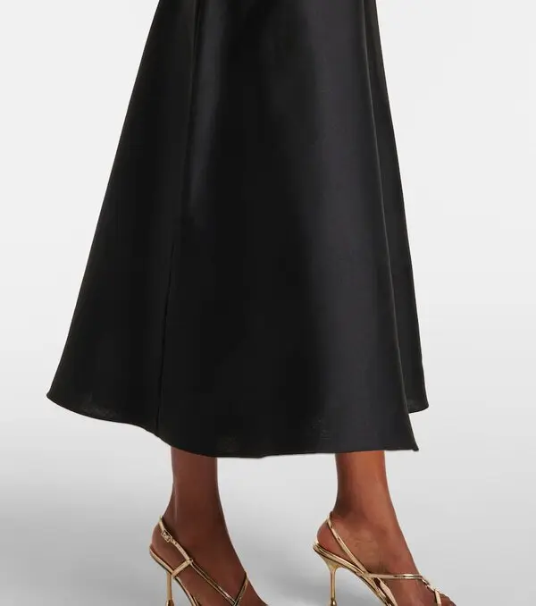 SELF-PORTRAIT Embellished Belted Midi Dress