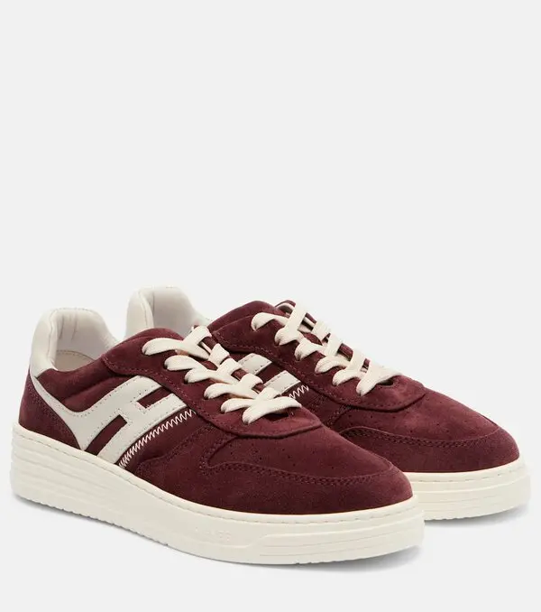 Hogan H630 Suede Sneakers - Burgundy