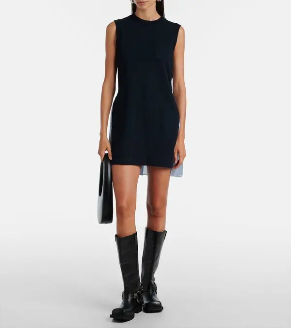 Sacai Cotton Jersey Minidress