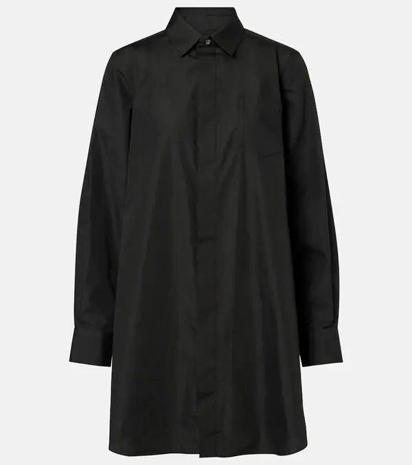Sacai Poplin Shirt Dress - Black