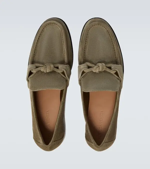 Bottega Veneta Astaire Knot Suede Loafers