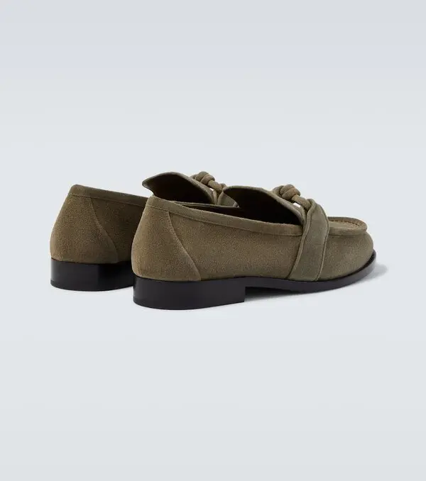 Bottega Veneta Astaire Knot Suede Loafers
