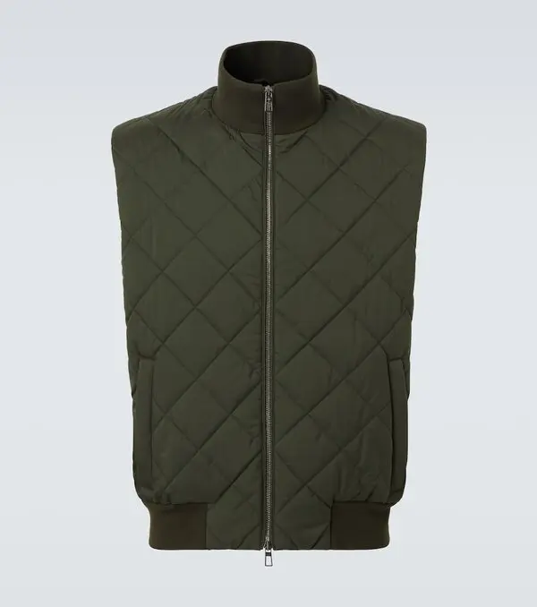 Loro Piana Windwish Storm Quilted Vest - Green