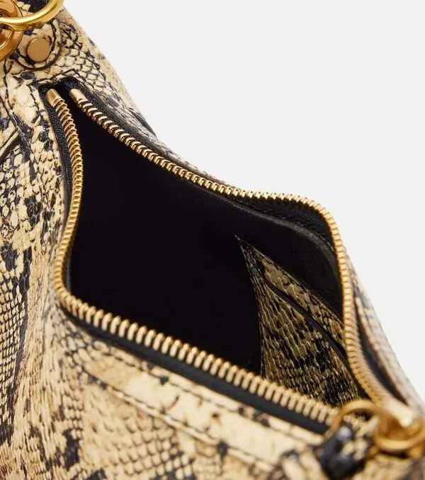 Isabel Marant Oskan Moon Snake-effect Leather Shoulder Bag
