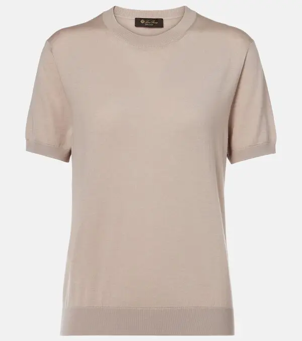 Loro Piana Sottile Wool, Silk And Cashmere Sweater - Beige