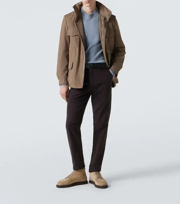 Loro Piana Carlo Cotton-blend Chinos - Brown