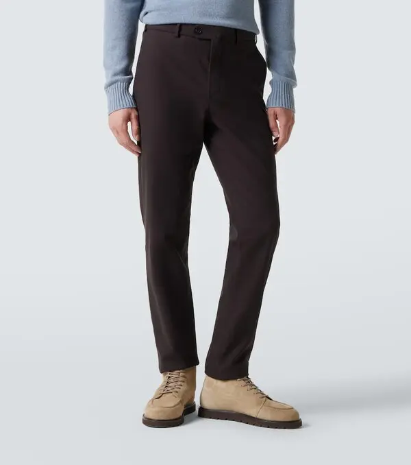 Loro Piana Carlo Cotton-blend Chinos - Brown