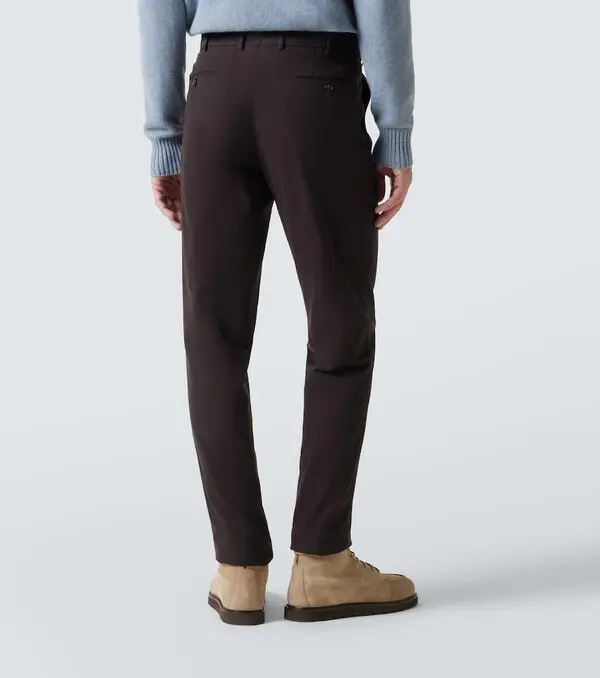 Loro Piana Carlo Cotton-blend Chinos - Brown