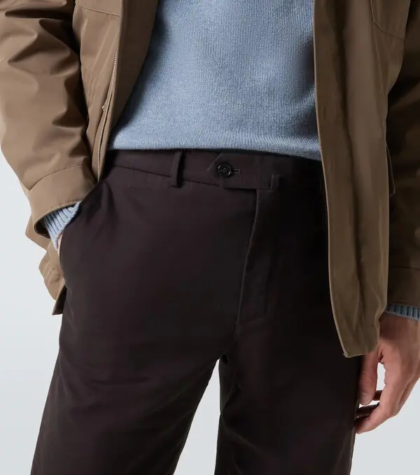 Loro Piana Carlo Cotton-blend Chinos - Brown