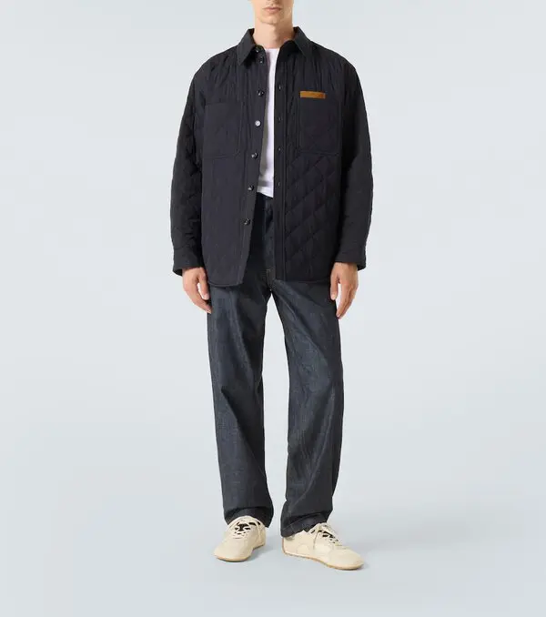 Bottega Veneta Quilted Cotton-blend Overshirt - Blue