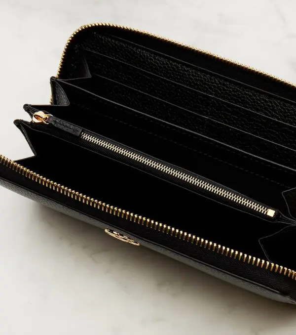 Gucci Gg Marmont Leather-trimmed Wallet