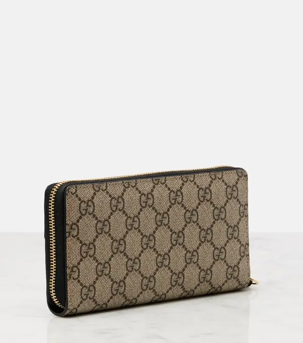 Gucci Gg Marmont Leather-trimmed Wallet