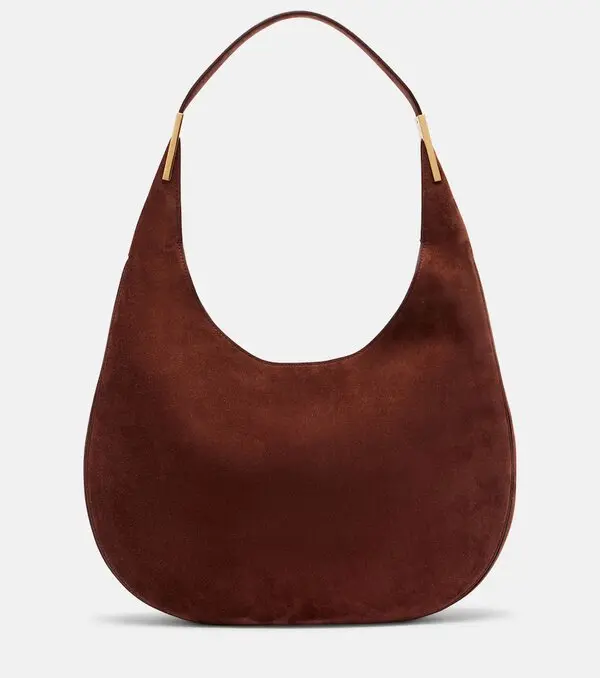Savette Florence Medium Suede Shoulder Bag - Brown