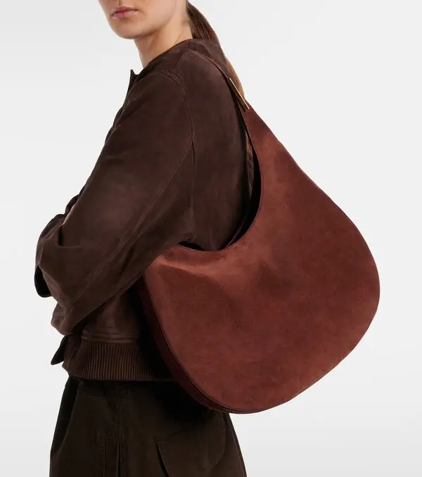Savette Florence Medium Suede Shoulder Bag - Brown