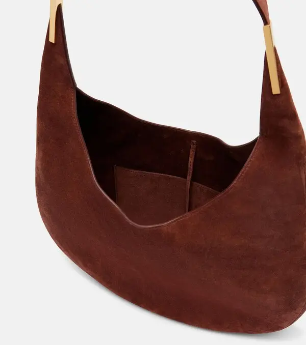 Savette Florence Medium Suede Shoulder Bag - Brown