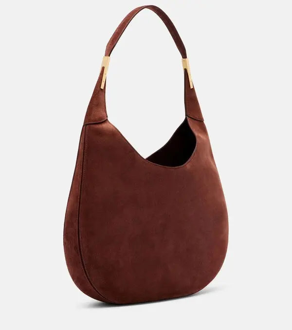 Savette Florence Medium Suede Shoulder Bag - Brown