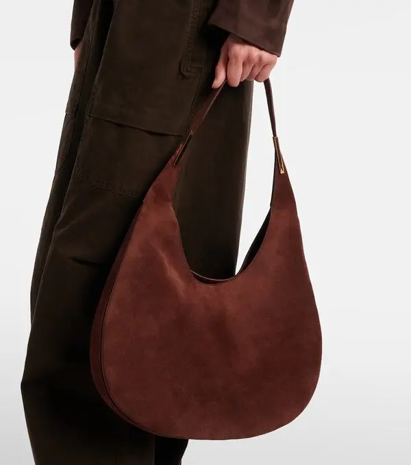 Savette Florence Medium Suede Shoulder Bag - Brown