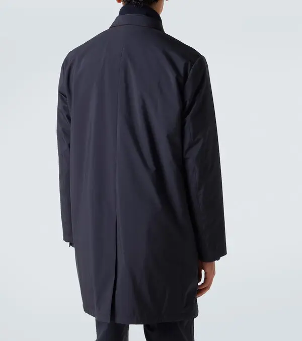 Loro Piana Windmate® Suede-trimmed Coat - Blue
