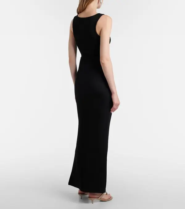 Christopher Esber Crystal Pin Embellished Jersey Maxi Dress