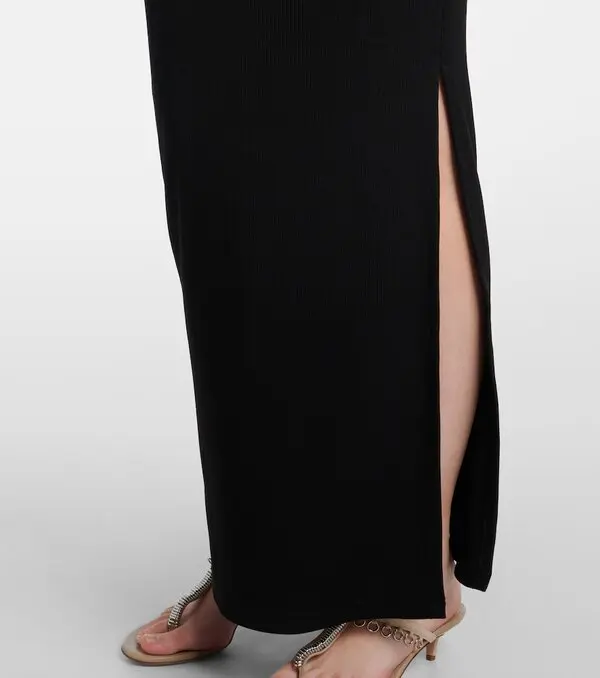Christopher Esber Crystal Pin Embellished Jersey Maxi Dress