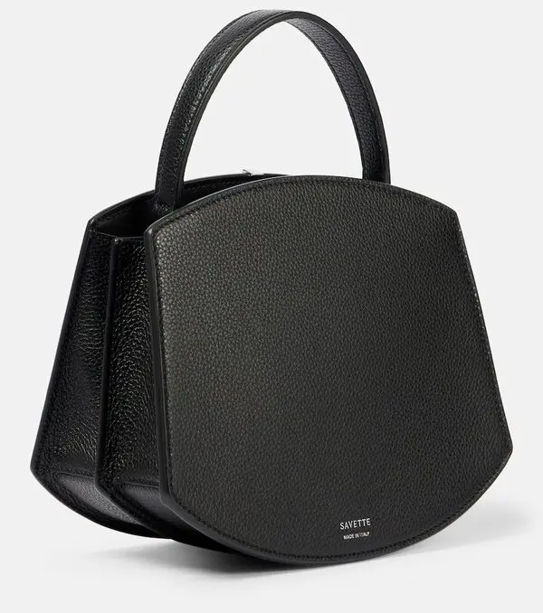 Savette Florence 20 Leather Tote Bag - Black