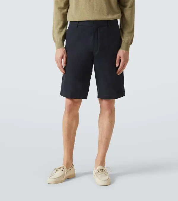 Loro Piana Jarno Cotton-blend Bermuda Shorts - Blue