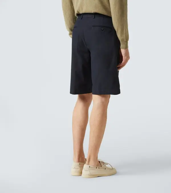 Loro Piana Jarno Cotton-blend Bermuda Shorts - Blue