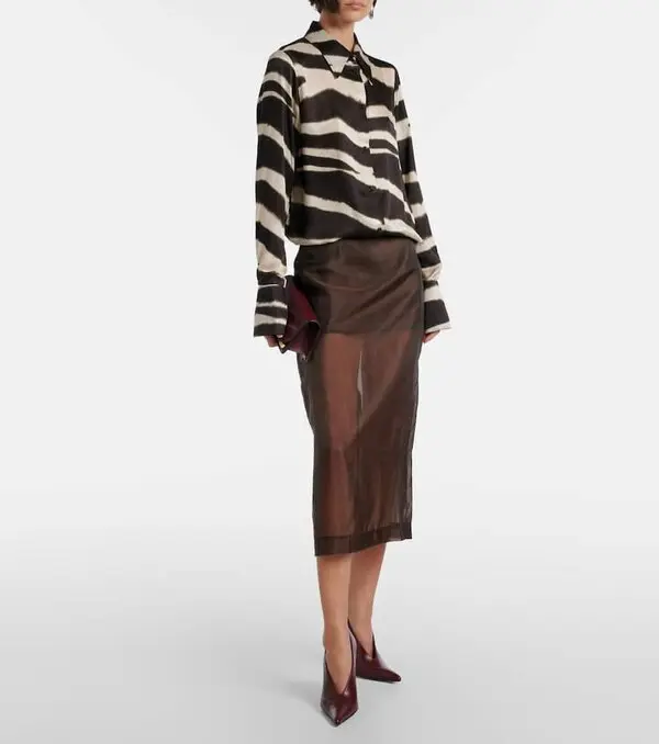 Nina Ricci Printed Satin Shirt