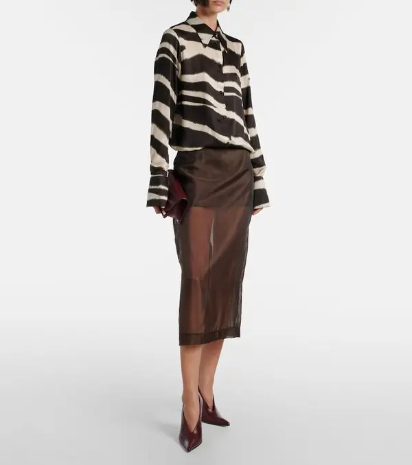 Nina Ricci Printed Satin Shirt