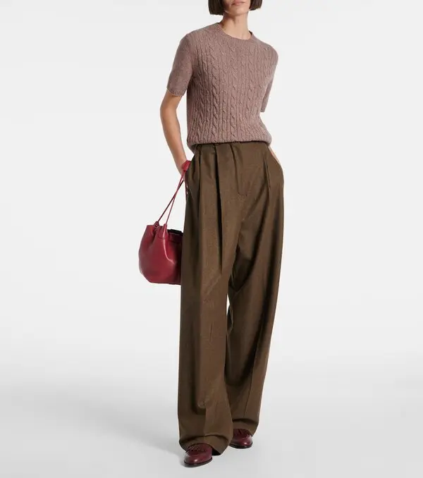 Loro Piana Cable-knit Cashmere Sweater - Brown