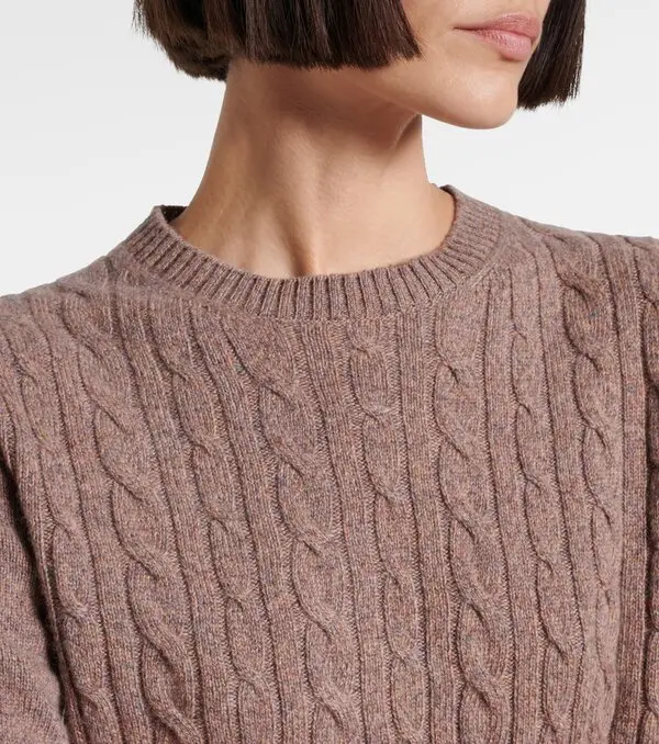 Loro Piana Cable-knit Cashmere Sweater - Brown