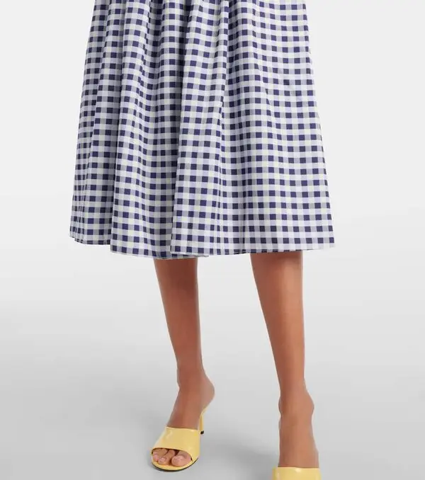 SELF-PORTRAIT Gingham Midi Dress