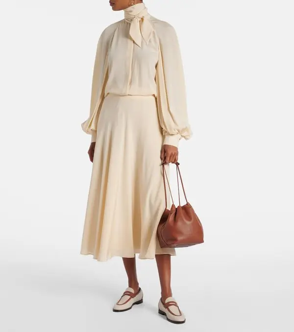 Loro Piana Sergio Leather-trimmed Penny Loafers - Neutrals