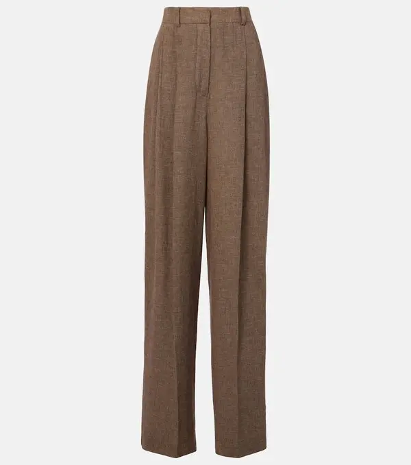 Loro Piana Linen Wide-leg Pants - Brown