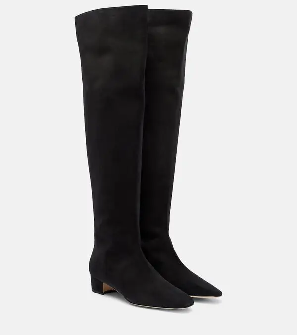 Manolo Blahnik Gore Suede Over-the-knee Boots - Black