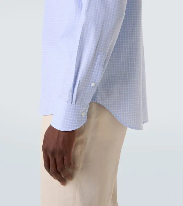 Canali Checked Cotton Poplin Shirt