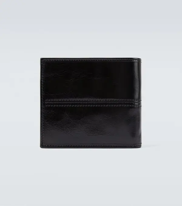 Prada Logo Leather Wallet - Black
