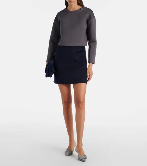 Max Mara Embellished Jersey Sweatshirt