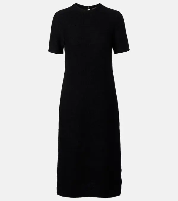 Loro Piana Jarilla Silk And Cotton Midi Dress - Black